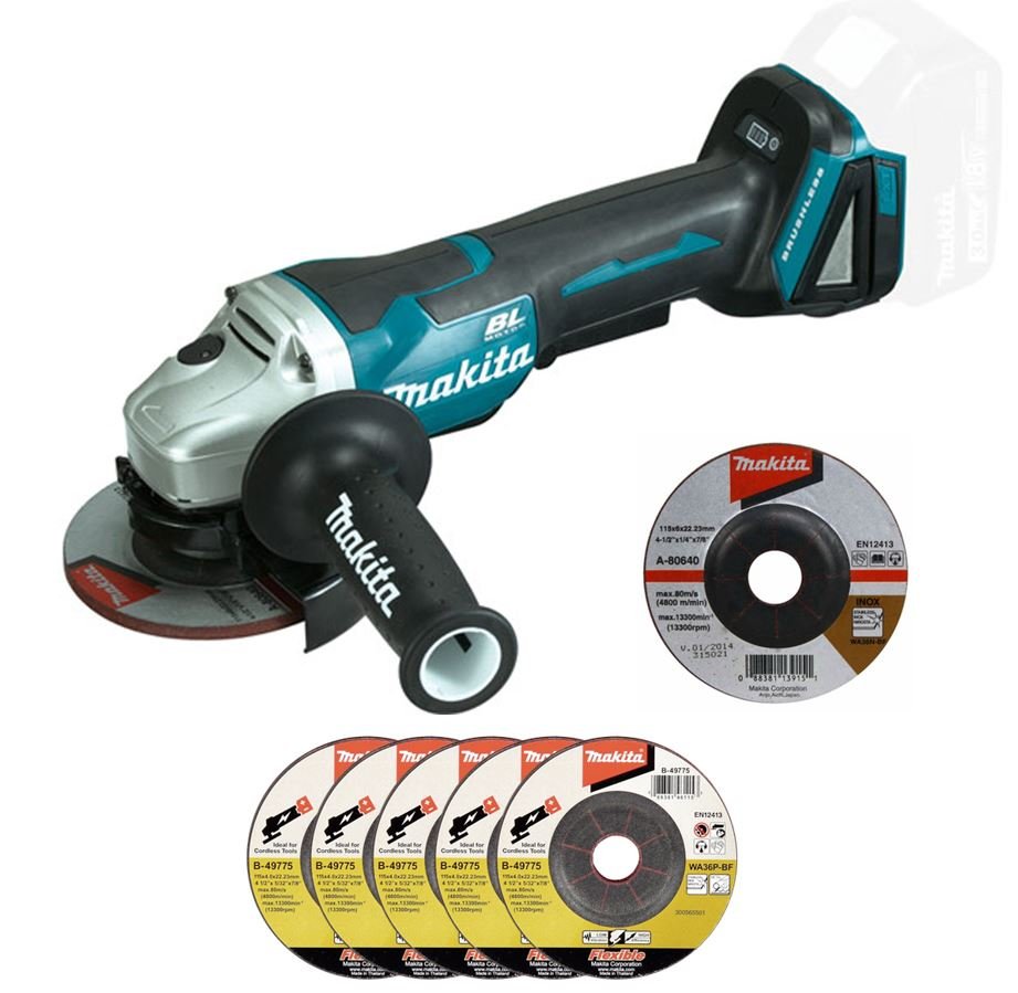 Esmerilhadeira Angular 4.1 2 a Bateria 18V Makita DGA455ZX2 COREBRAL