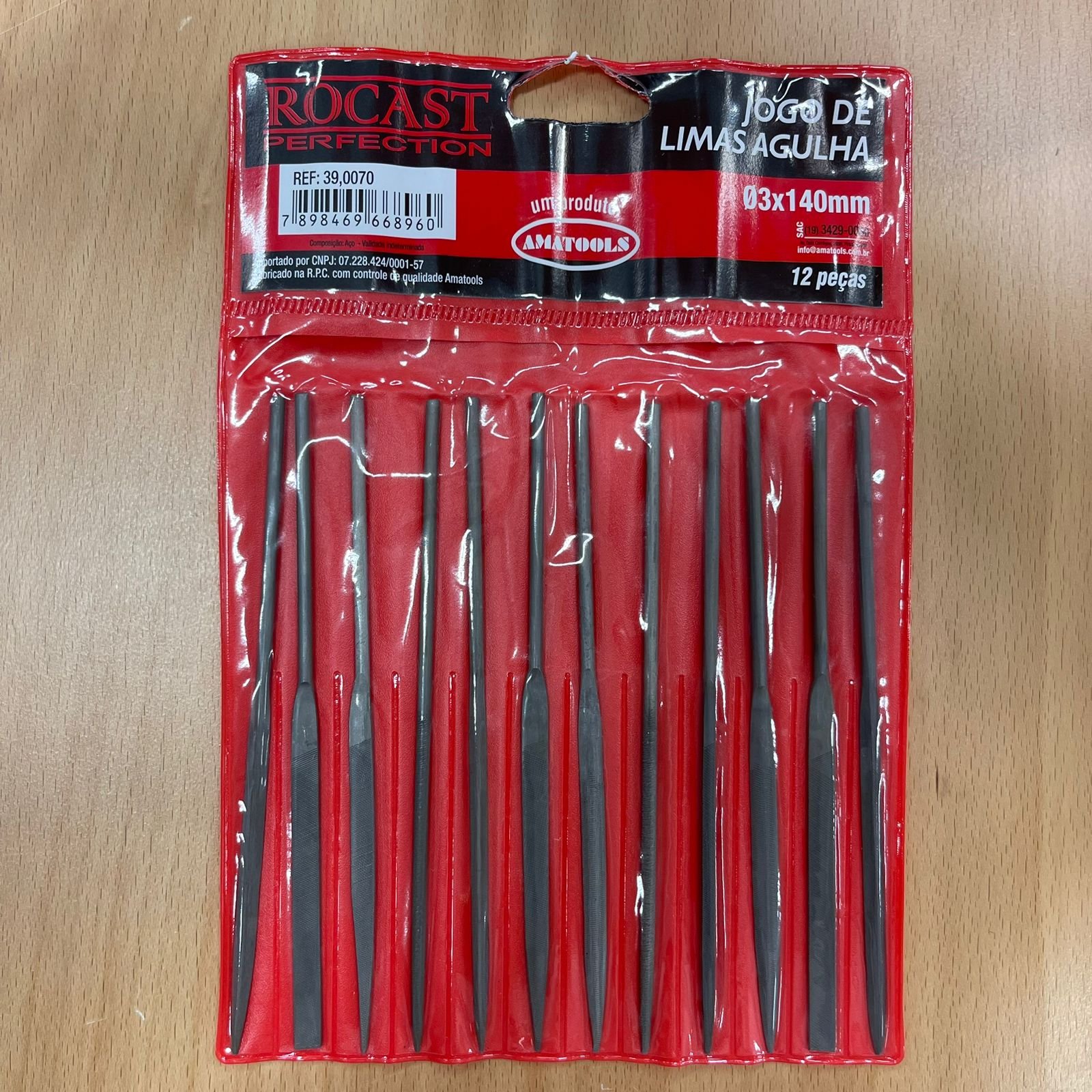 Jogo de Lima Agulha Murça 140mm 12 Peças Rocast 390070 | COREBRAL
