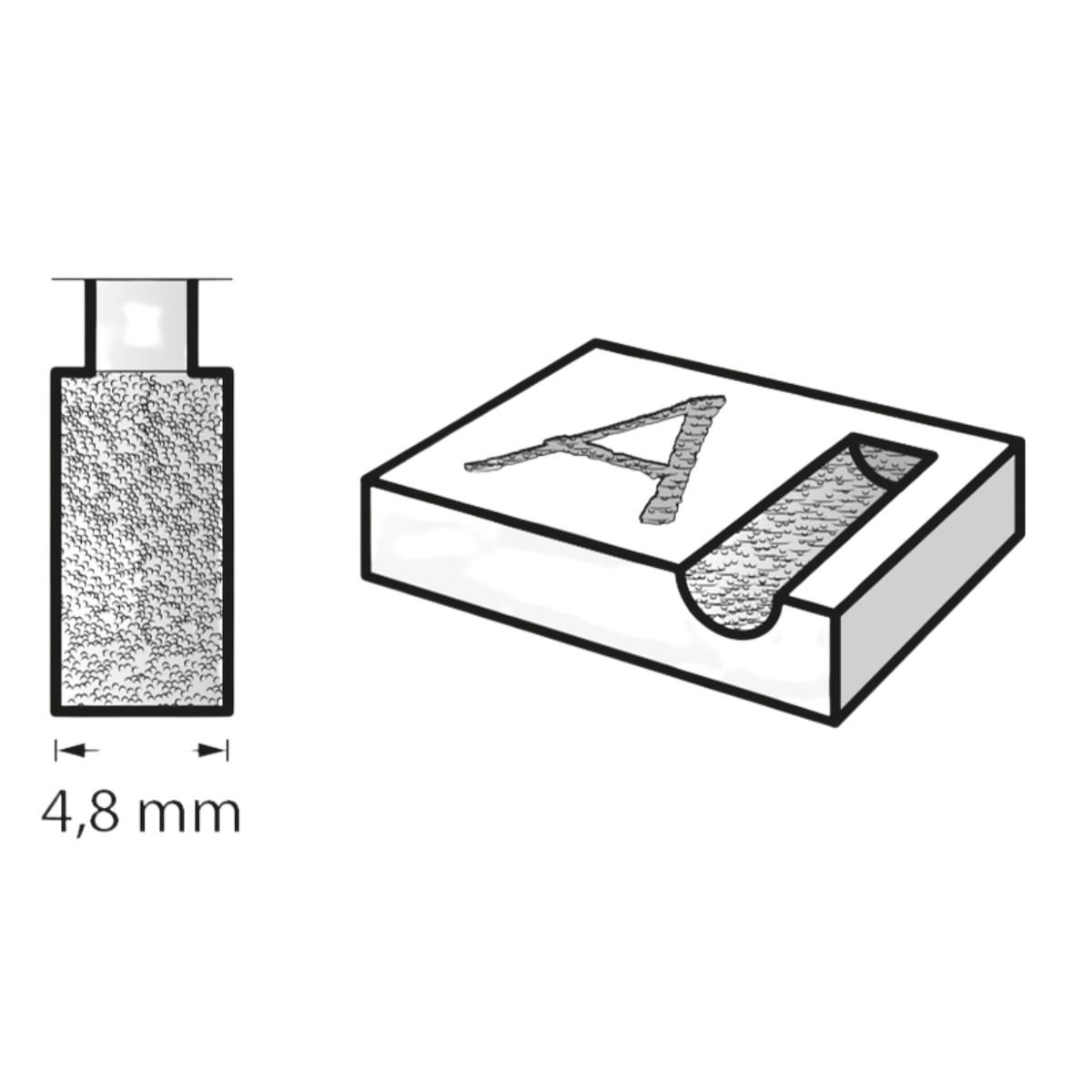 Dremel 7123 Ponta Diamantada Cilíndrica 4,8mm 26157123AC000 – Corte ...
